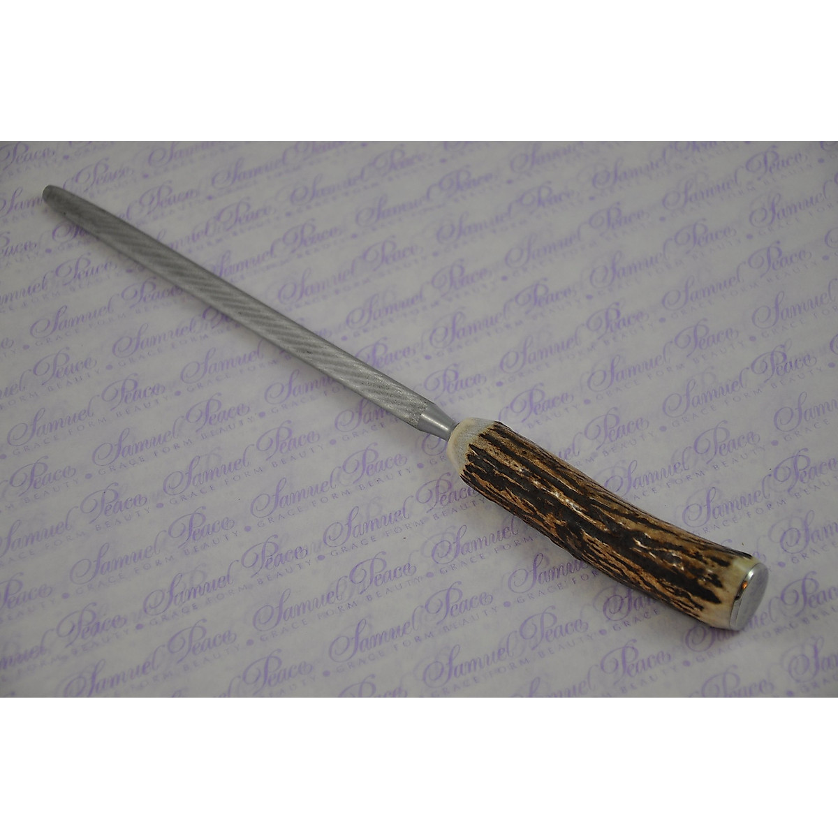 Cased Genuine Genuine Stag Horn/Antler Handle 2 Piece Carving Set Cased Made in Sheffield England