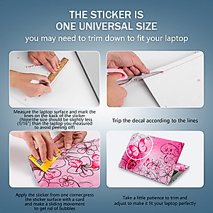 Pink Butterfly11.6 13 13.3 14 15 15.6 inches Netbook Laptop Skin Sticker Reusable Protector Cover Decal FY-NEK-009