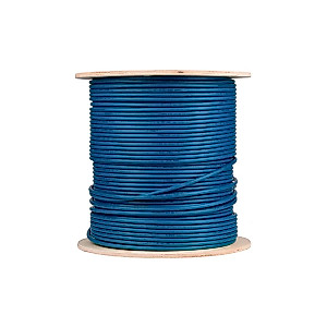 Monoprice Entegrade Cat8 Network Cable V2-1000 Feet - Blue | 2GHz S/FTP Solid, 22AWG, Bulk Bare Copper, 40G, for Networking, LAN, Modem, Router