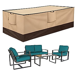 PatioGem Patio Furniture Covers Waterproof Heavy Duty for Winter, 86”Lx44”Wx27.8”H Patio Furniture Set Covers, Outdoor Furniture Covers For Patio Furniture, Outdoor Table Covers Waterproof Rectangle