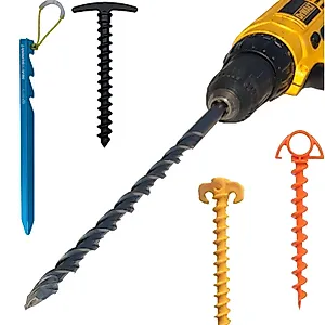 Keyfit Tools AnchorBit Pilot Hole Driver for Screw in Tent Stakes & Ground Anchors Rebar Steel J Hook Designed for Tough Soils Hardpan Rocky Ground Even Frozen Ground & Solid Ice is No Problem