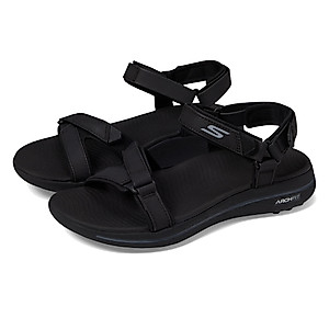 Skechers Women's Arch Fit Spikeless Golf Sandal Sneaker, Black, 12