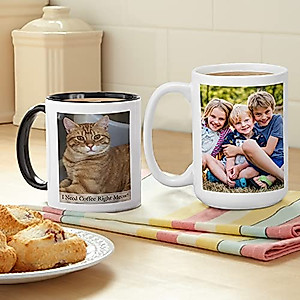 Let's Make Memories Personalized Photo Mug-Custom Coffee Mug- 11oz- Black Handle- For Father's Day/For Dad