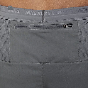 Nike Dri-FIT Stride Men's 7" 2-in-1 Running Shorts (as1, Alpha, m, Regular, Regular, Smoke Grey/Dark Smoke Grey/Black)