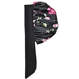 Kids Bonnets for Girls Sleeping Satin Bonnet for Kids Girls Curly Hair Bonnet Silk Night Caps Satin Sleep Cap Adjustable Tie