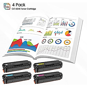 Cool Toner Compatible Toner Cartridge Replacement for Samsung CLT-K504S CLT-504S for Samsung Xpress C1860FW C1810W SL-C1860FW SL-C1810W CLX-4195FW CLP-415NW Printer (Black Cyan Yellow Magenta, 4-Pack)
