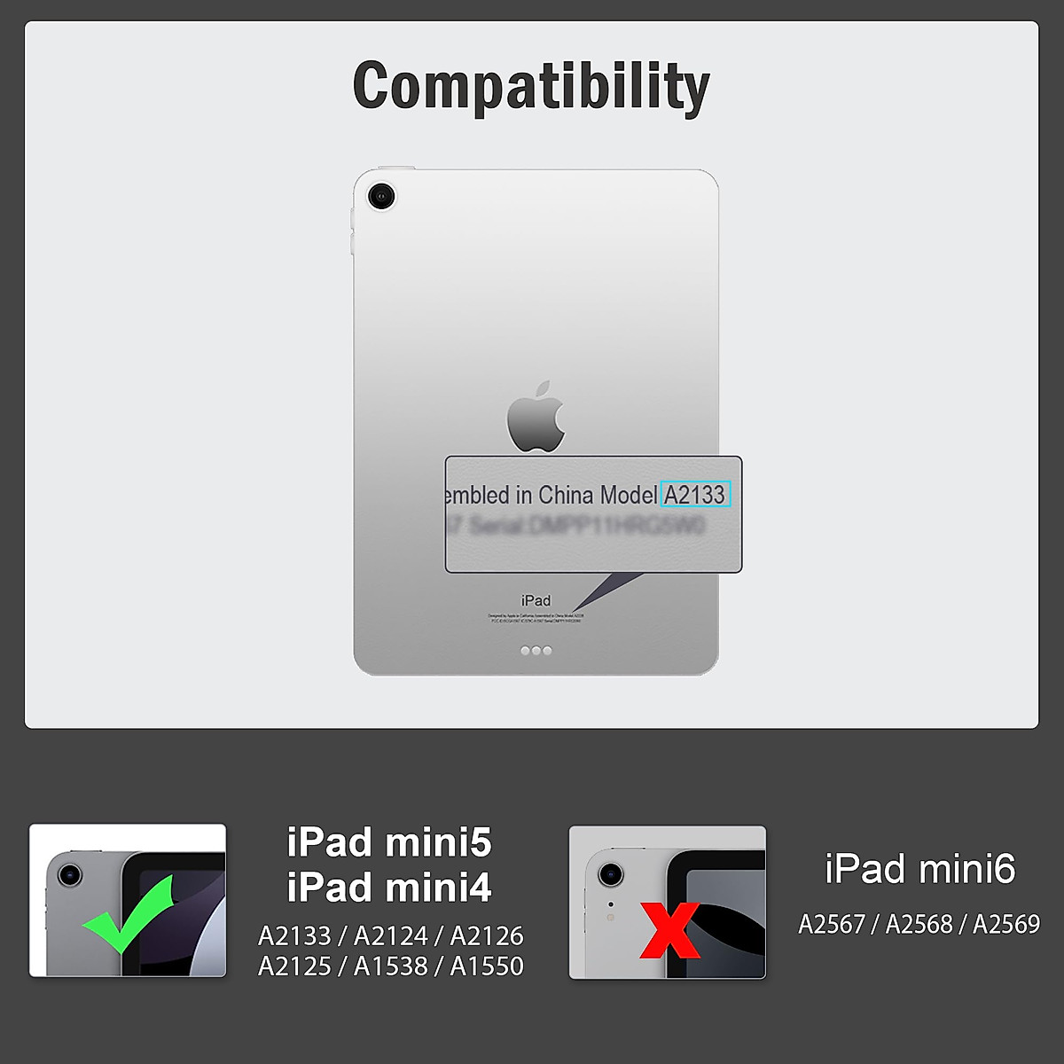 Antbox Case for iPad Mini 5 2019 (5th Generation 7.9 inch) / iPad Mini 4 with Built-in Apple Pencil Holder PU Leather Smart Cover with Auto Sleep/Wake Stand Function (Blue)