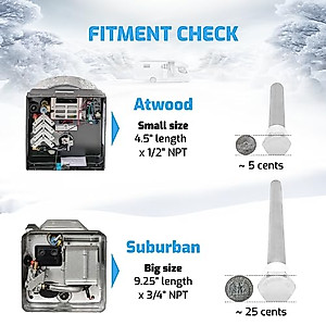 ONENESS 369 RV Water Heater Anode Rods - 1-Pack, 1 Years Warranty - 9.25" x 3/4" NPT - Premium Magnesium Anode Rod for hot Water Heater, Long-Lasting Protection Anode Rod for hot Water Heater rv