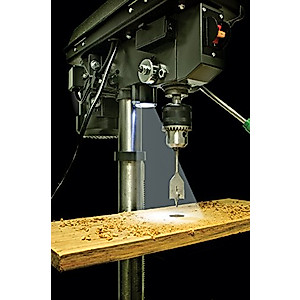 Genesis GDP1005A 10" 5-Speed 4.1 Amp Drill Press with 5/8" Chuck, Integrated LED Work Light, and Table that Rotates 360° and Tilts 0-45°