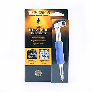 MusicNomad MN231 Premium Truss Rod Wrench - 1/4” for Taylor Guitars, Plus Magnetized Screwdriver