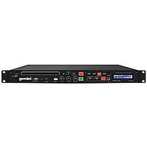 Gemini Sound CDMP-1500 19 Inch Professional/Home Anti Shock Audio Rackmount Single Disc Drive Mountable CD MP3 USB Media Music Player System Input with Remote