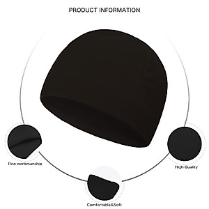 Synthetic Microfleece Red Tactical Polartec Watch Cap Fleece Youth Mens Winter Hat Military Tactical Skull Cap Beanie (Black)