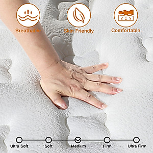 Vantovis Full Mattress,10 Inch Hybrid Mattress in a Box,Gel Memory Foam and Individual Pocket Spring,Medium Firm Edge Support Back Pain Relief & Cooling Motion Isolation & Silent Sleep