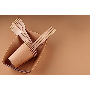 2lb Natural Kraft Paper Food Trays - Pack of 100ct