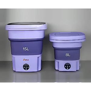 Portable washing machine clothes washer laundry machine clothes washing machine washing portable machine laundry machine washer mini washing machine mini laundry machine clothes washer (Purple 15L)