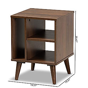 Baxton Studio End Tables, One Size, Walnut