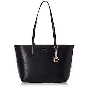 DKNY womens Dkny Bryant Md Tote, Black/Gold, One Size US