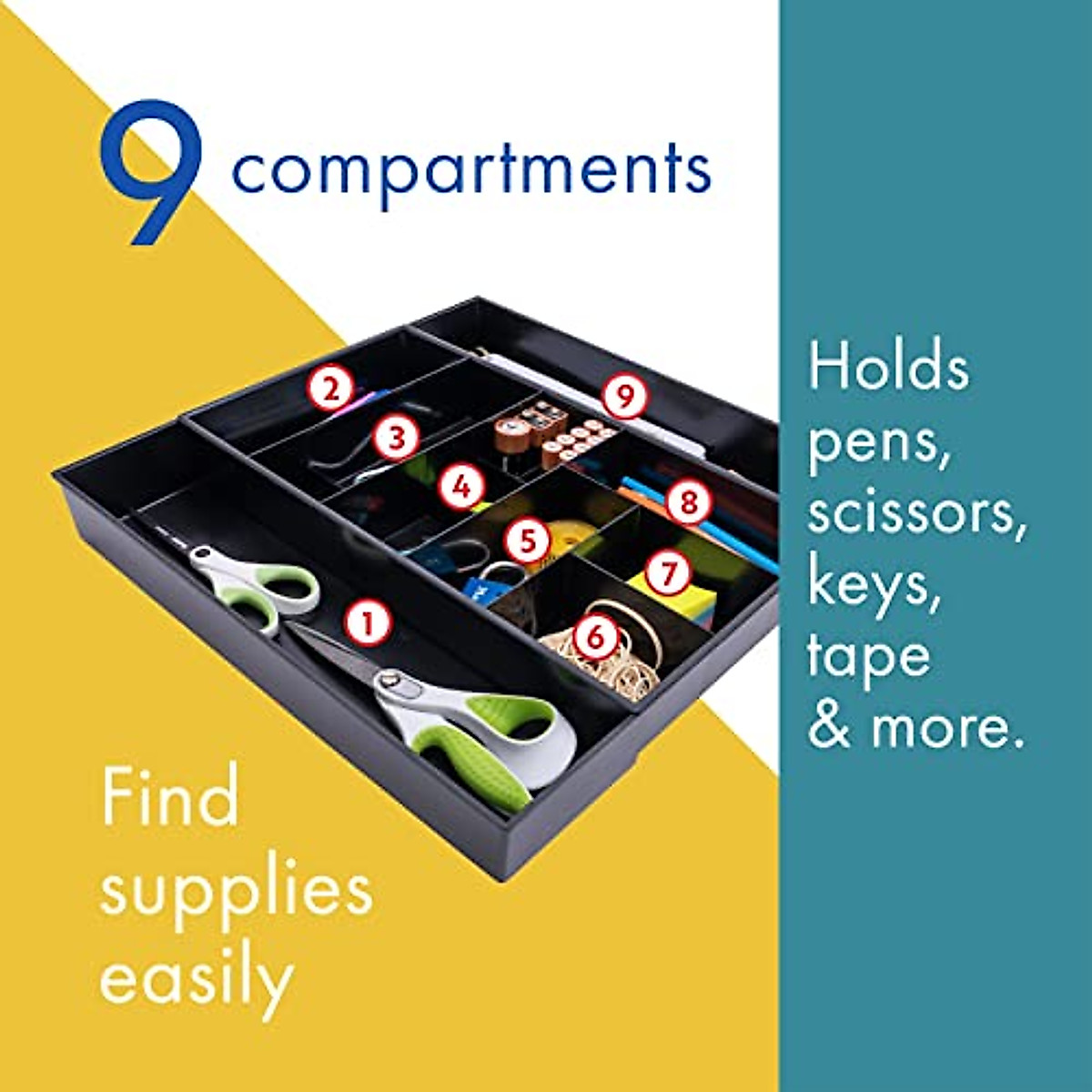 Dial Industries Expand-A-Drawer Desk Organizer Tray