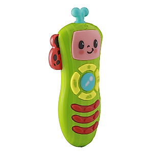 eKids Cocomelon Toy Remote Control for Toddlers, Musical Toy with Built-in Microphone and Nursery Rhymes for Children, for Fans of Cocomelon Toys and Gifts