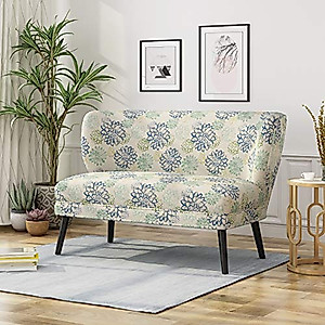 GDFStudio Christopher Knight Home Dumont Modern Farmhouse Fabric Settee, Print