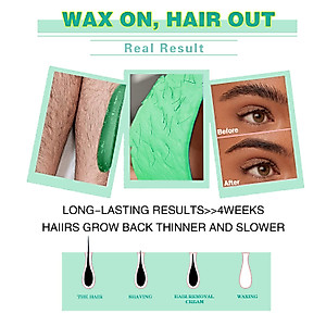 Waxing Beads for Hair Removal 1.1LB, Wax Beads for Sensitive Skin, Painless Wax Beans for Brazilian,Eyebrow Facial Leg for At Home Pearl Waxing Beads with 20 Spatulas for Women Men