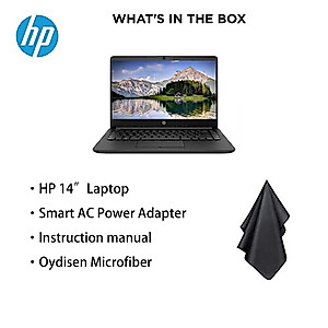 Newest HP 14 inch HD Display Laptop for Business or Student, AMD Ryzen 3 3250U, 8GB DDR4 RAM, 128GB SSD + 1TB HDD, WiFi, Bluetooth, HDMI, Windows 10
