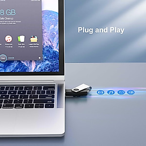 TOPESEL USB Storage Flash Drive, 5 Pack 32GB USB Flash Drives Memory Stick, USB Drive Thumb Drives USB Stick Flash Memory Stick Swivel USB 2.0 (32G,5PC, Black)