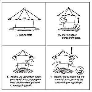 Hanizi Wild Bird Feeders for Outside, Hanging Bird Feeder Squirrel Proof, Outdoor Birds Feeders Wild Bird Seed, Garden Yard Decoration (Green)