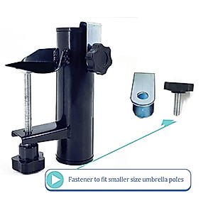 MILIMOLI Umbrella Chair Clamp, Bench Umbrella Holder Clip, Patio Umbrella Stand for Parasols, Flags and Fishing Rods on Railing, Fences, Terraces, Gardens, Benches or Shipboards