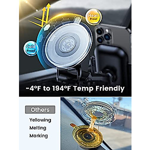 VICSEED Upgraded Phone Mount for Car - Anti-UV & No Melting Suction Cup - Long Arm Car Phone Holder Mount - Dashboard Vent Windshield Cell Phone Holder Car for iPhone 14 Pro Max Plus 13 All Mobiles