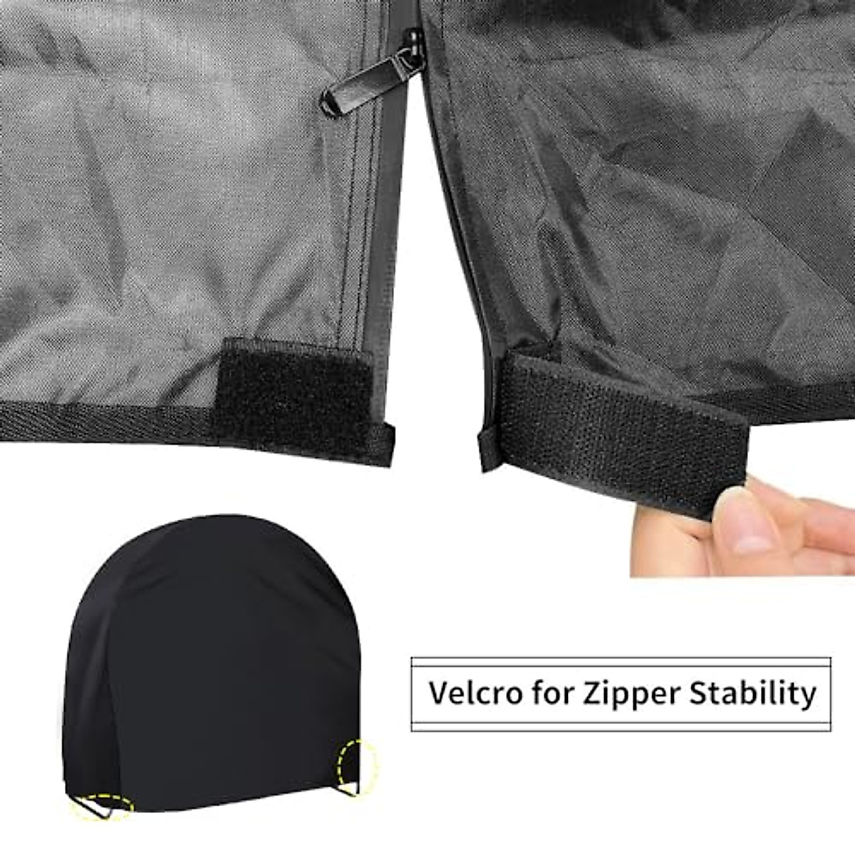 HOMEYA Firewood Log Hoop Cover 40 Inch, Outdoor Heavy Duty 600D Oxford Waterproof Weather Resistant Patio Ring Log Rack Cover, with Double-Ended Zipper Running Through, Round Wood Pile Holder Storage