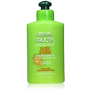 Garnier Fructis Sleek and Shine Intensely Smooth Leave-In Conditioning Cream, 10.2 Fluid Ounce