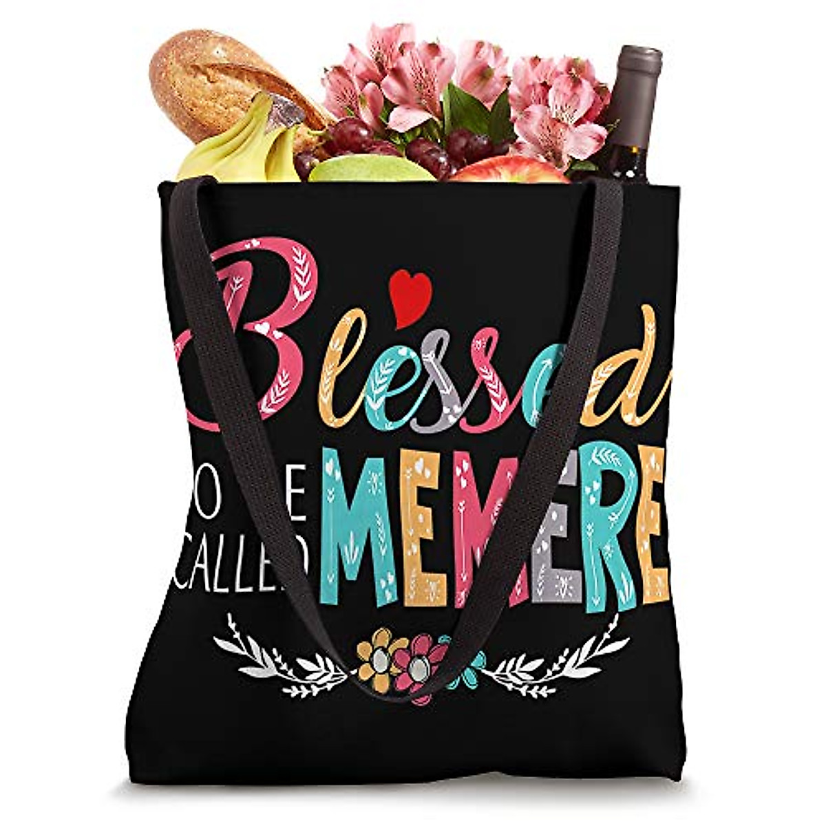 Blessed to be called Memere Colorful - Grandma Gift Tote Bag