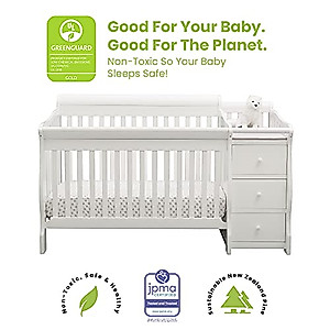 Delta Children Princeton Junction Convertible Crib N Changer, Bianca White