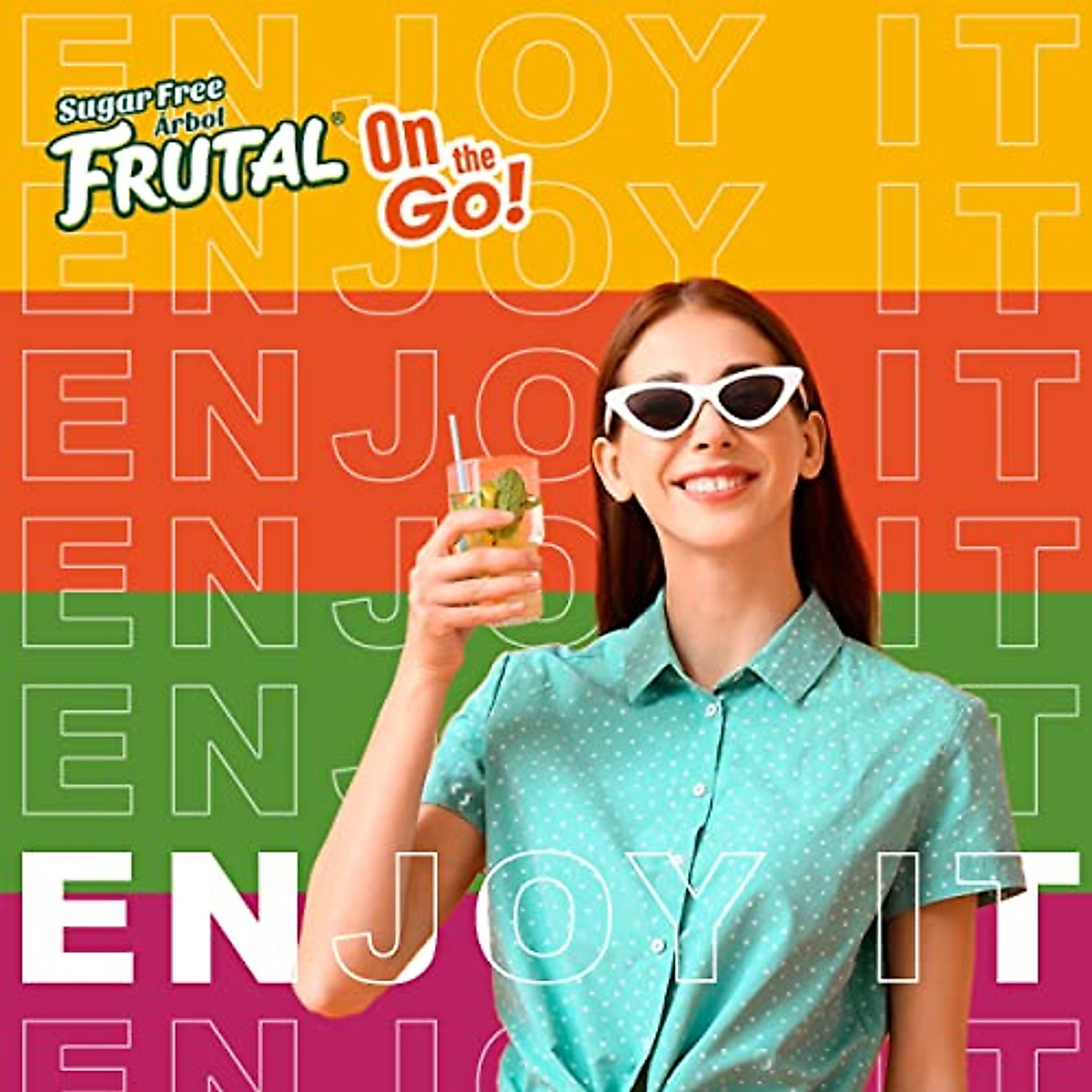 Powdered Drink Mix Variety Pack, Sugar Free! – Fruity flavors - Summer Colada, Tangy Limeade, Citrus Punch & Tropical Berries Packets (30 Count of Stick Packs) - Frutal On-The-Go!