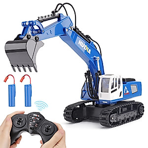 Remote Control Excavator Toys for Boys - PREBOX Rc Excavators Metal Shovel for Kids Age 4-7 8 9 10 Year Old, Birthday Gifts Ideas, 1/18 Scale 2.4Ghz