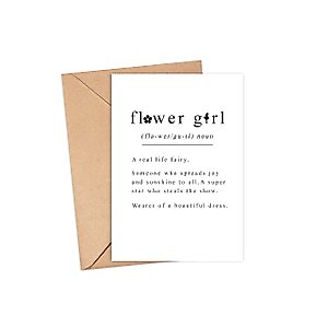 Flower Girl Card - Will You Be My Flower Girl - Proposal Card - Gifts For Her - Thank You Card - Flower Girl Gift