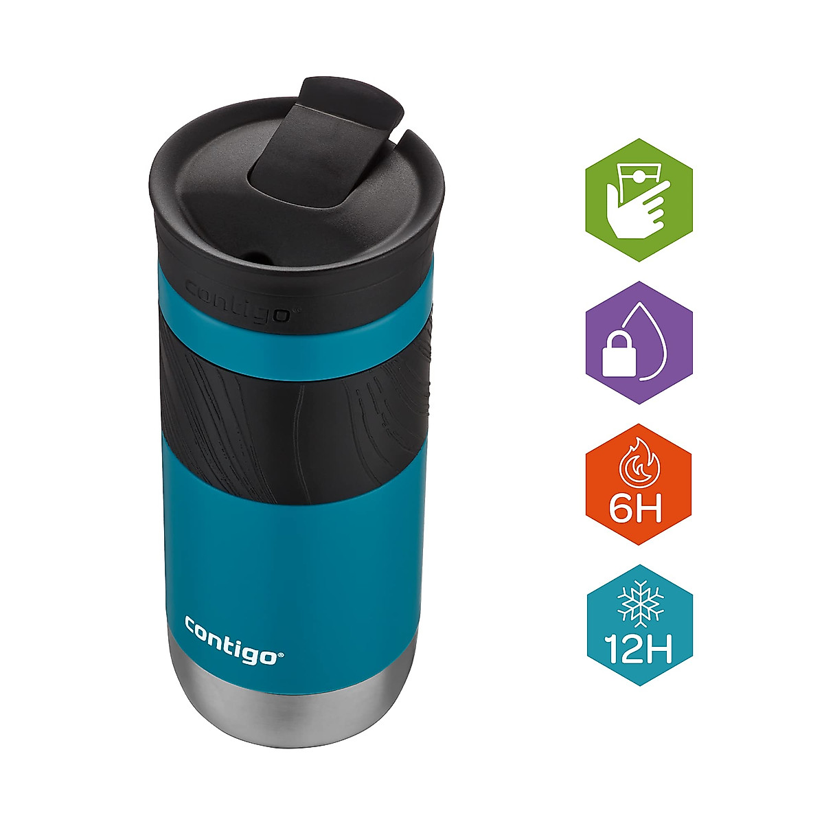 Contigo Byron 2.0 Thermo Mug, Stainless Steel Insulated Mug with Snapseal Closure, Coffee Mug to go, 100% Leak Proof, Dishwasher Safe lid, BPA Free, Keeps Warm up to 6 Hours, 470 ml