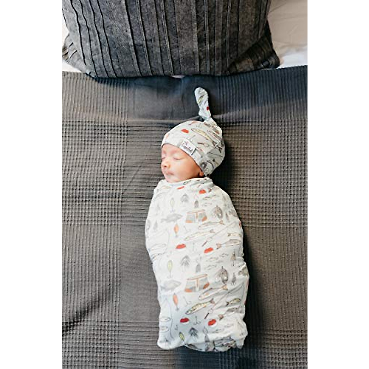 Copper Pearl Large Premium Knit Baby Swaddle Receiving Blanket Trout