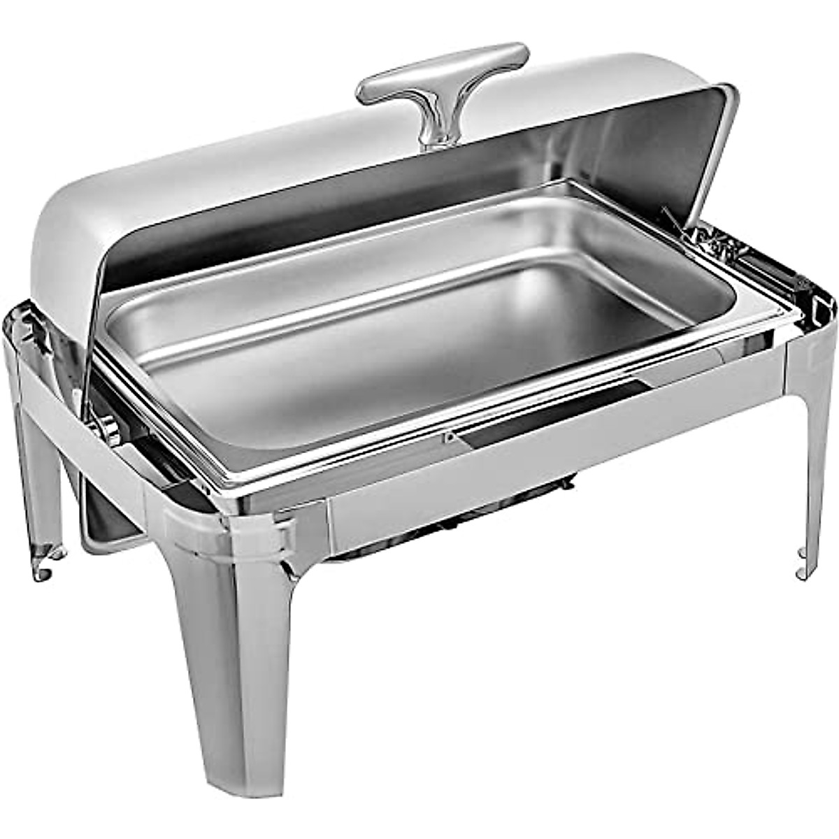 UZOURI Stainless Steel Chafing Dish, Chafing Dish Set Food Warmer Buffet with 2 Chafing Dish Methanol Gel Fuel, for Buffet Catering Kitchen Party