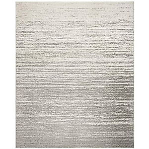 SAFAVIEH Adirondack Collection Area Rug - 8' x 10', Light Grey / Grey, Modern Ombre Design, Non-Shedding & Easy Care, Ideal for High Traffic Areas in Living Room, Bedroom (ADR113C)