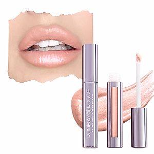 Runway Rogue LuxGloss Lip Gloss, High-Pigment Shimmer Pale-Nude Lip Gloss, ‘Photo Filter’