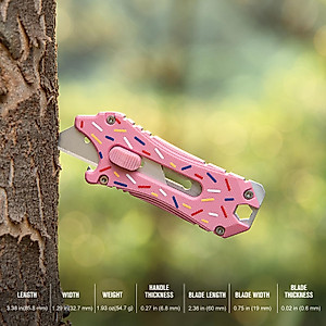 OKNIFE Otacle EDC Retractable Utility Knife (Pink)