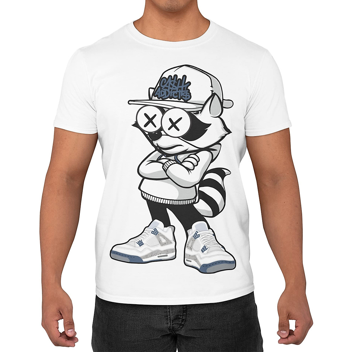 Jordan 4 Midnight Navy Cash Addicts Men's T Shirt to Match Sneakers, Jordan 4s Midnight Navy Tee Matching Midnight Navy