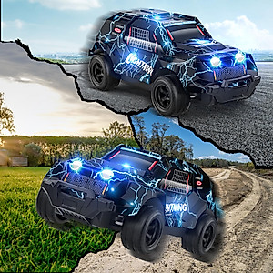 Remote Control Car for Boys 4-7, Off Road Mini RC Car for Kids, Cool Light Up 1/24 Scale Hobby RC Cars Truck Race Car Toy Christmas Birthday Gifts for 3 4 5 6 7 8 Years Old Boys