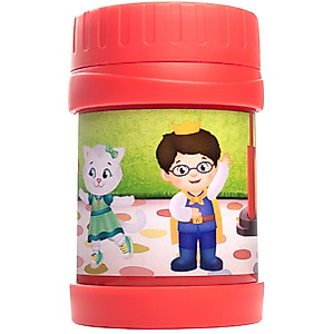 Daniel Tiger Stainless Steel 13oz Insulated Lunch Jar for Kids, Large Leak-Proof Storage Container Keeps Food, Soups, Liquids Hot or Cold for Hours-Back To School Thermos Fits Inside Lunchboxes & Bags