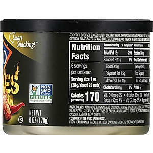Blue Diamond Almonds XTREMES Cayenne Pepper Flavored Snack Nuts, 6 Oz Resealable Cans (Pack of 1)