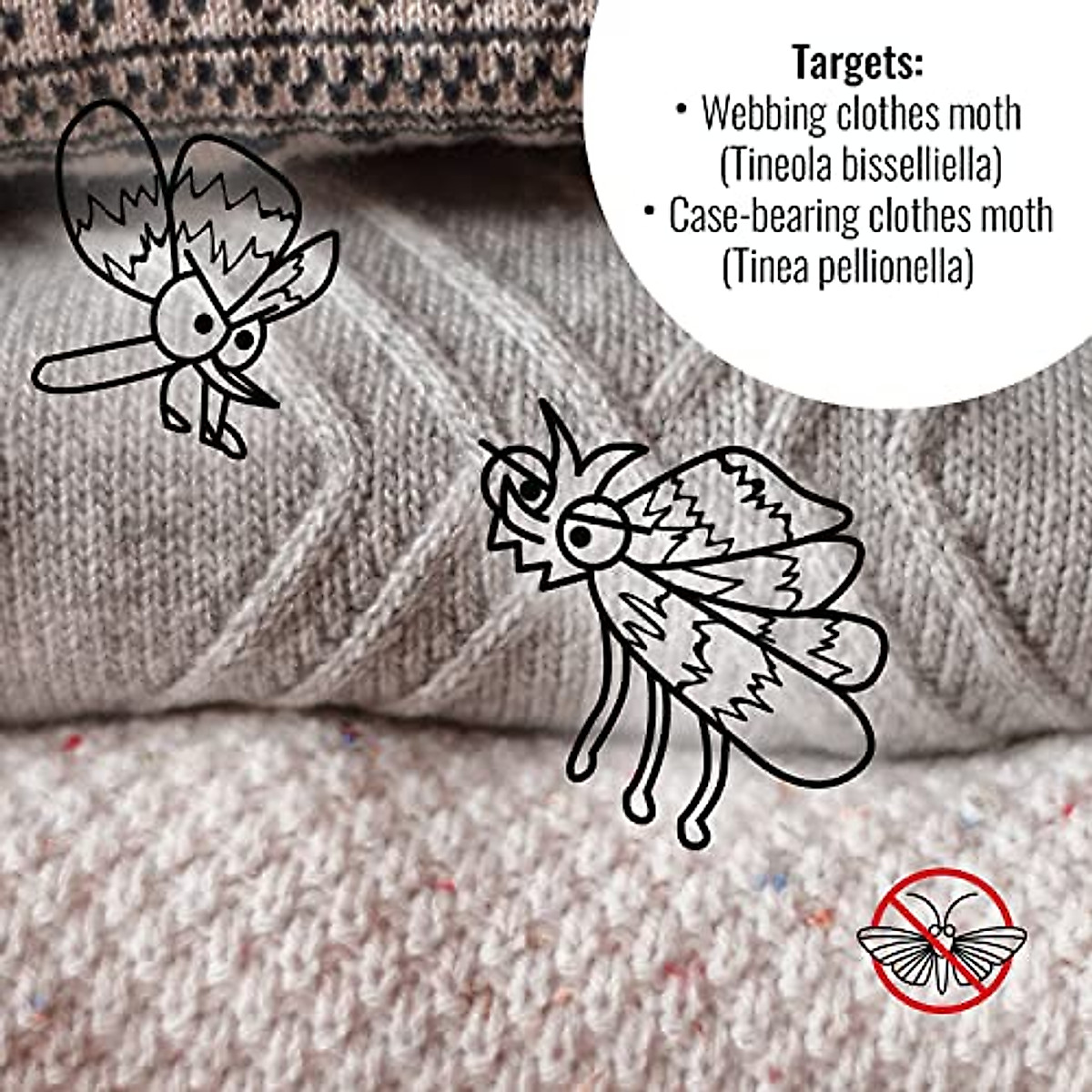 Clothing Clothes Moth Traps - 20 Pack, Sticky Glue Bug Repellent with Pheromone Attractor for Closets Wardrobes Carpet Cabinet Drawers, Safe, Non-Toxic for Indoor