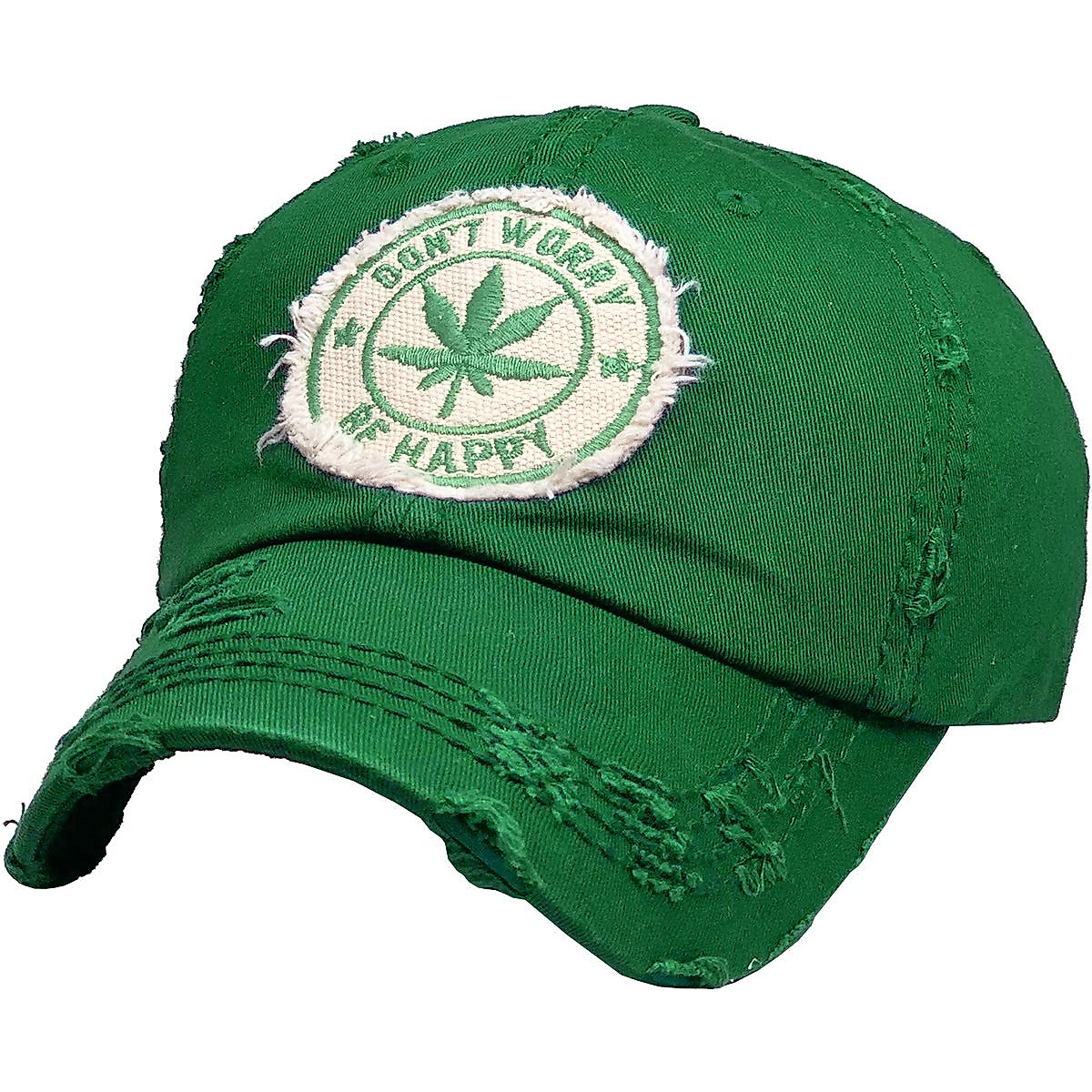 KBVT-1062 KGN Marijuana Leaf MJ Mary Jane Smoking Happy Collection Dad Hat Baseball Cap Polo Style Adjustable Unisex