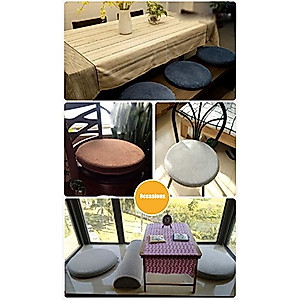 Sigmat Memory Foam Seat Cushion Anti-Slip Soft Round Stool Cushion Chair Pad 16 Inch Grey